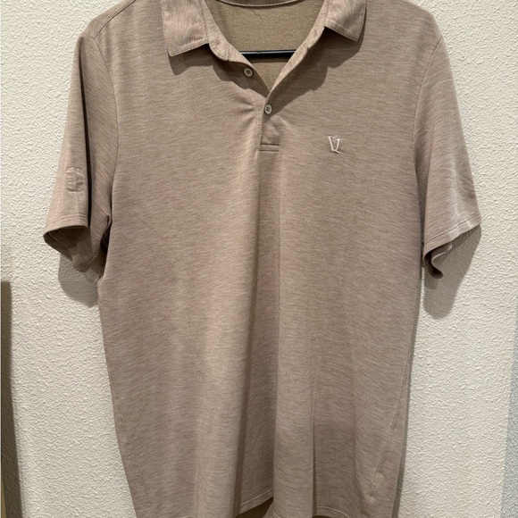 Vuori | Shirts | Vuori Mens Beige Polo Shirt | Poshmark